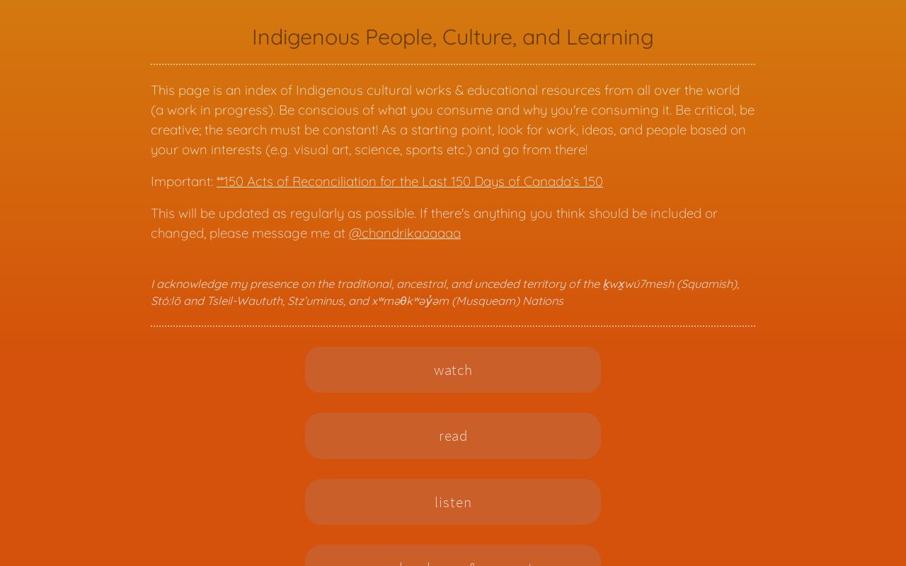 Indigenous: People, Culture, & Education